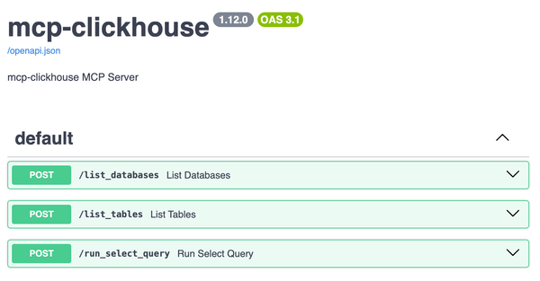 Set Up ClickHouse MCP Server with Open WebUI and ClickHouse Cloud | ClickHouse Docs
