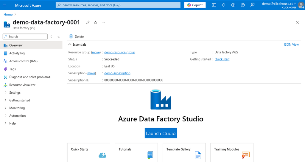 Using ClickHouse HTTP Interface to bring Azure data into ClickHouse | ClickHouse Docs