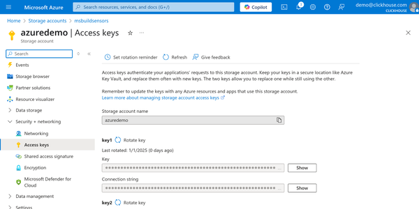 Using ClickHouse's azureBlobStorage table function to bring Azure data into ClickHouse ...