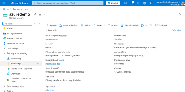Using ClickHouse's azureBlobStorage table function to bring Azure data into ClickHouse ...
