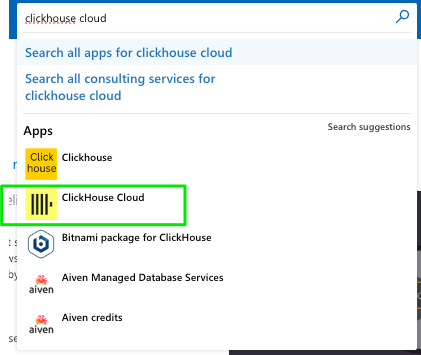 Azure Marketplace PAYG | ClickHouse Docs