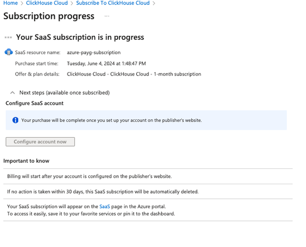 Azure Marketplace PAYG | ClickHouse Docs