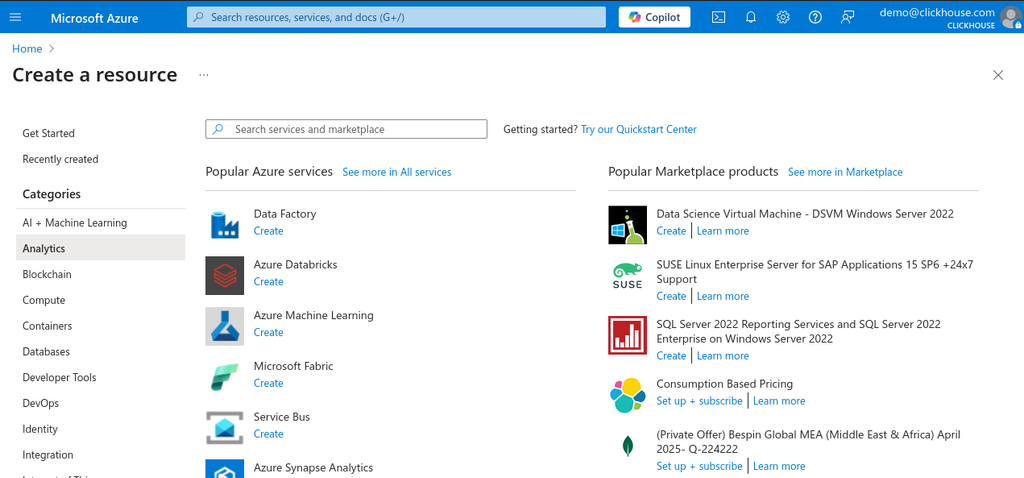Using ClickHouse HTTP Interface to bring Azure data into ClickHouse | ClickHouse Docs