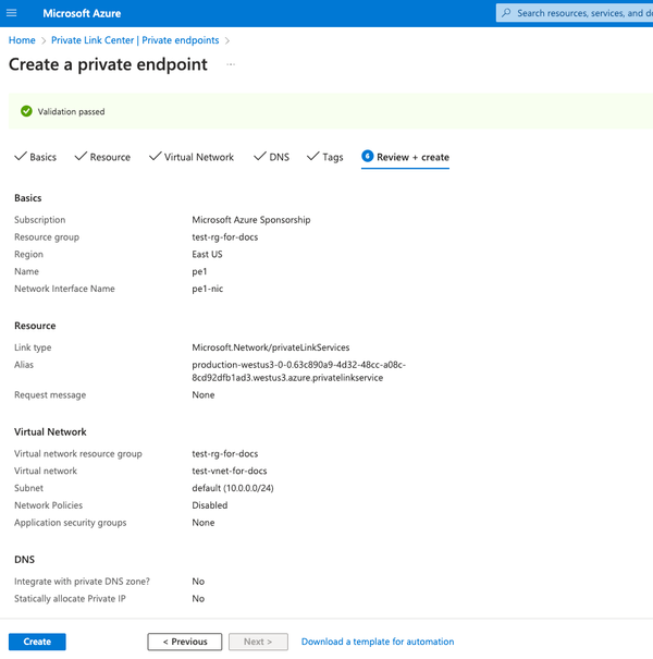 Azure Private Link | ClickHouse Docs