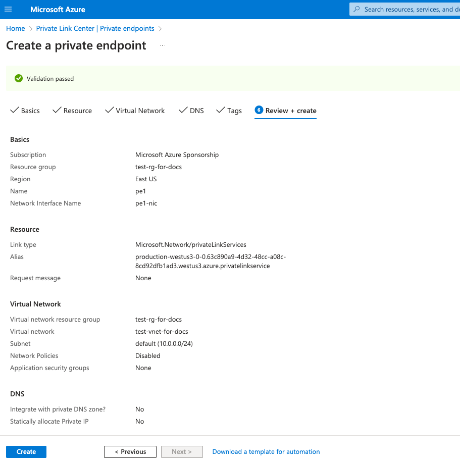 Azure Private Link | ClickHouse Docs