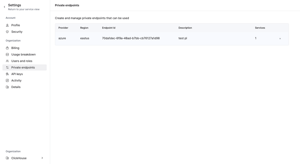 Azure Private Link | ClickHouse Docs