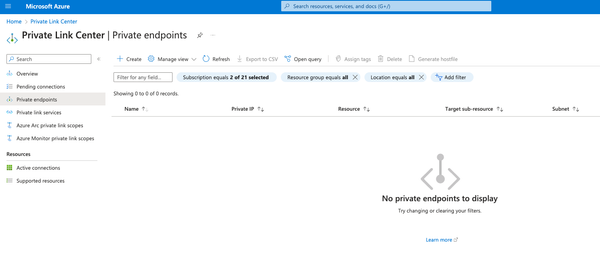 Azure Private Link | ClickHouse Docs