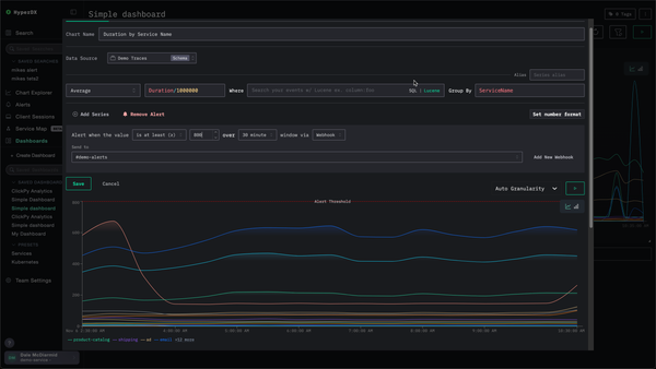Alerts with ClickStack | ClickHouse Docs
