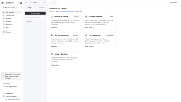 ClickHouse Cloud quick start | ClickHouse Docs