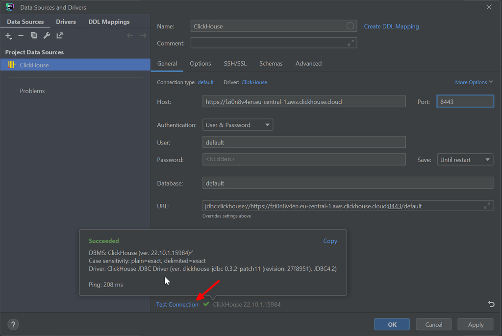 Connecting DataGrip to ClickHouse | ClickHouse Docs