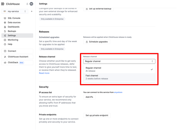 Upgrades | ClickHouse Docs