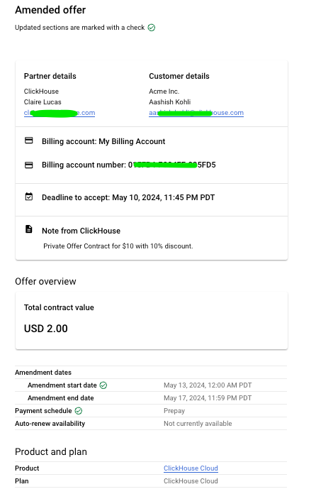 GCP Marketplace Committed Contract | ClickHouse Docs