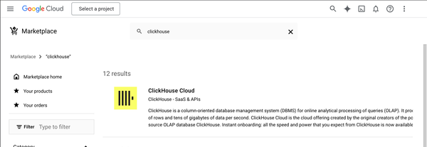 GCP Marketplace PAYG | ClickHouse Docs