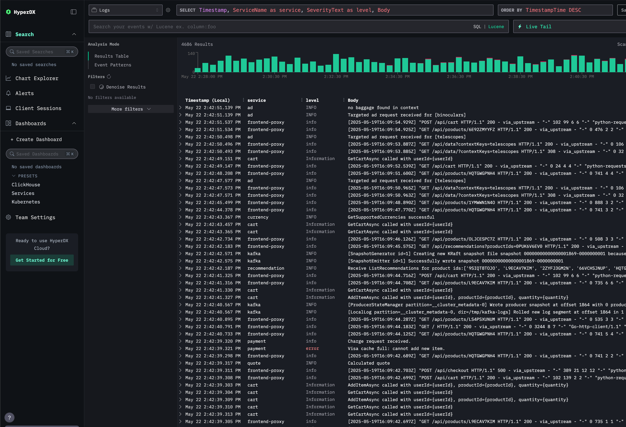 Sample Logs, Traces and Metrics | ClickHouse Docs