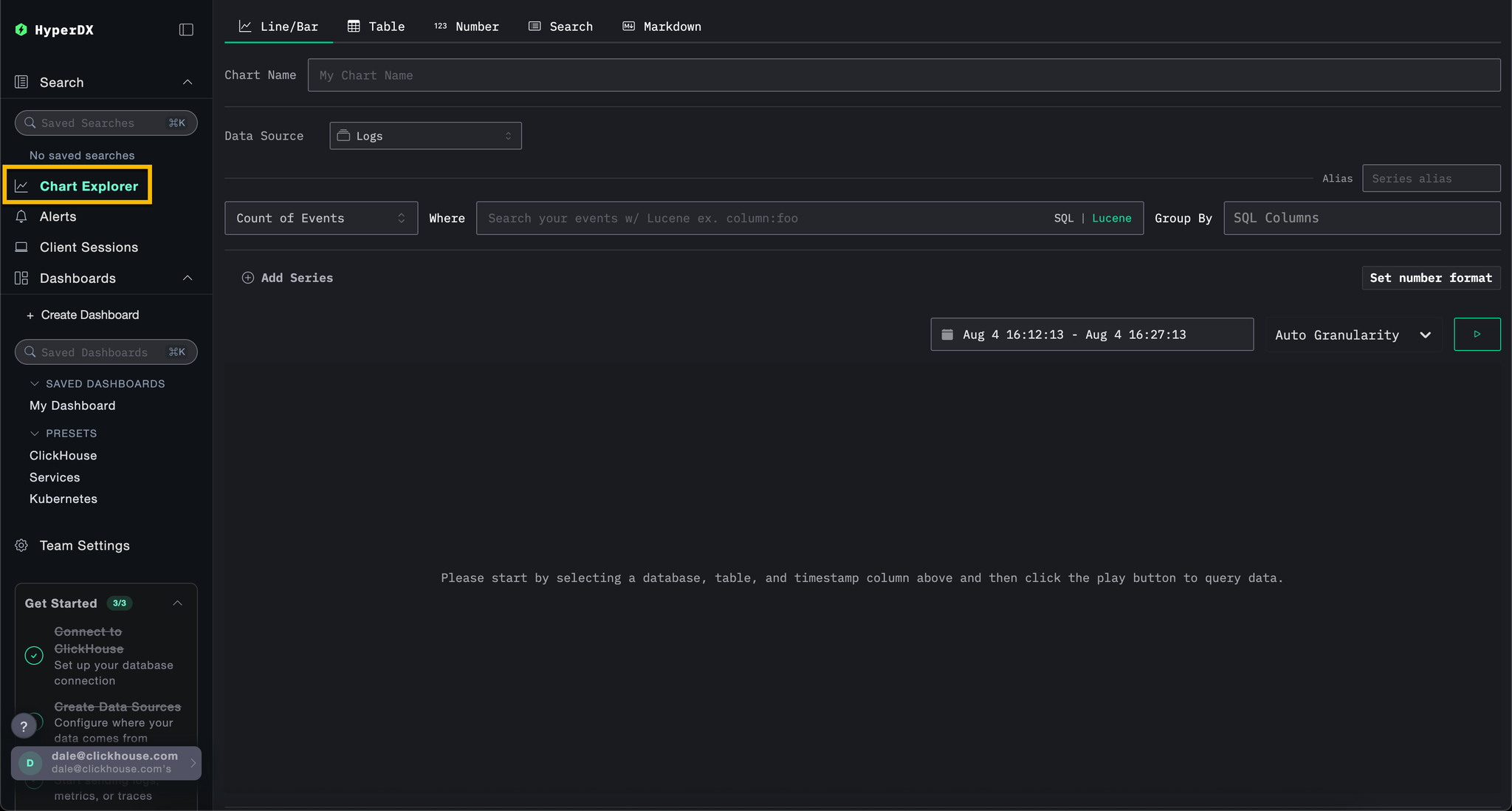 Visualizations and Dashboards with ClickStack | ClickHouse Docs