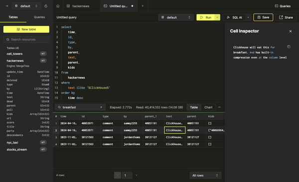 SQL console | ClickHouse Docs