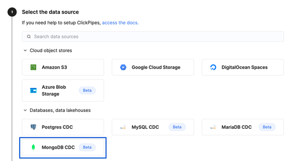 Ingesting data from MongoDB to ClickHouse (using CDC) | ClickHouse Docs