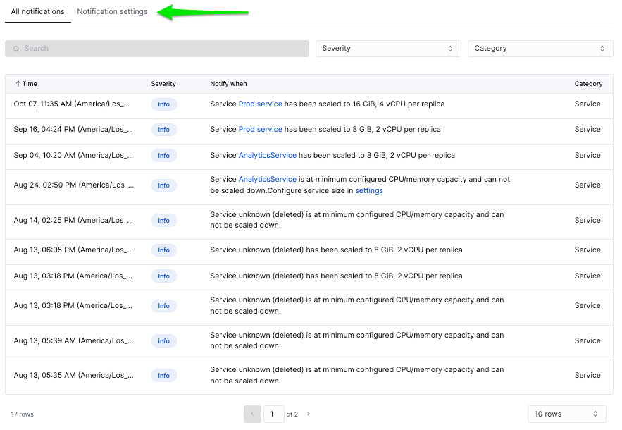 Notifications | ClickHouse Docs