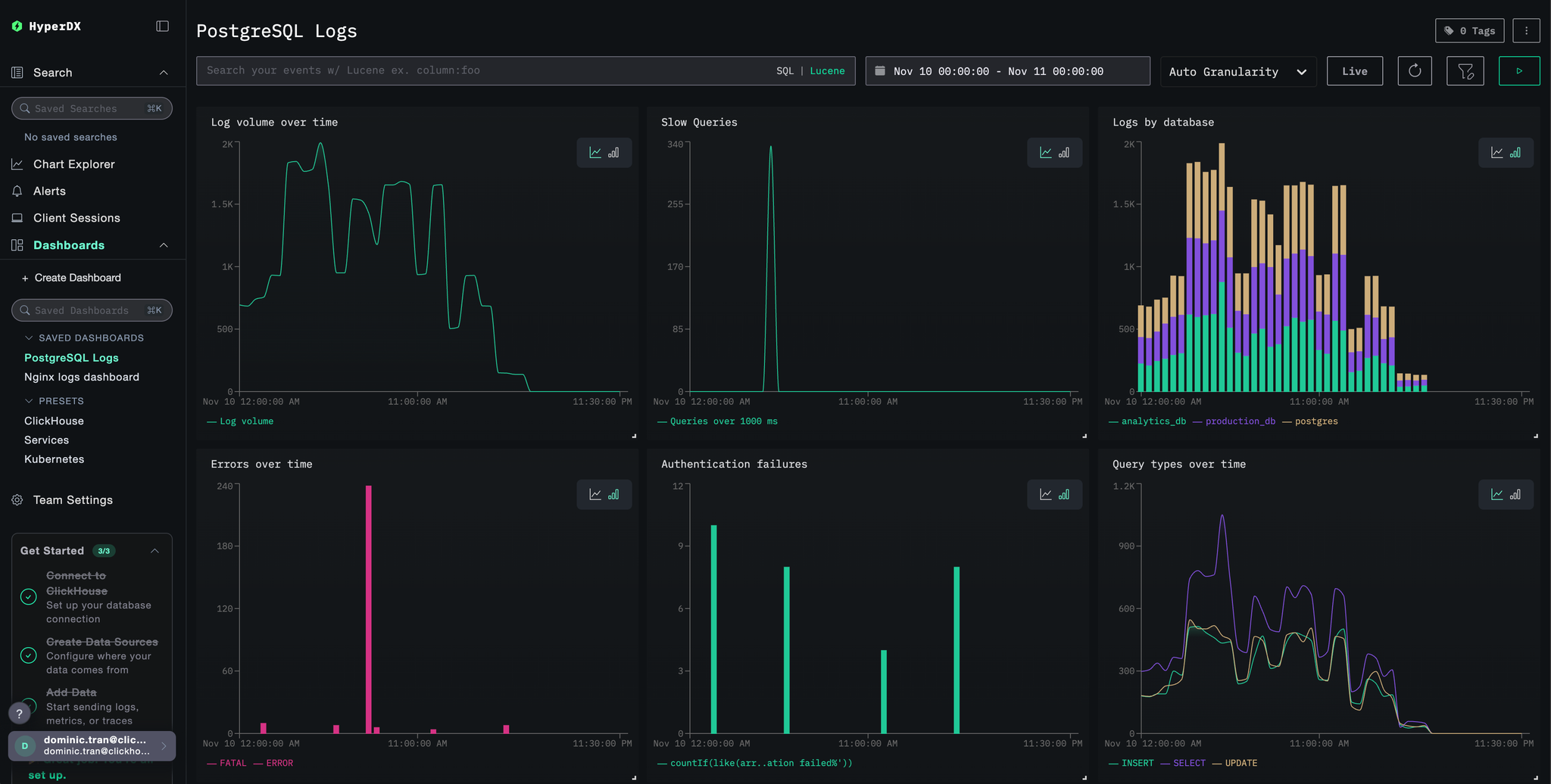 Monitoring PostgreSQL logs with ClickStack | ClickHouse Docs