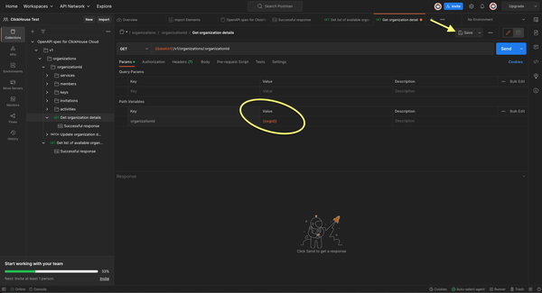 Programmatic API access with Postman | ClickHouse Docs
