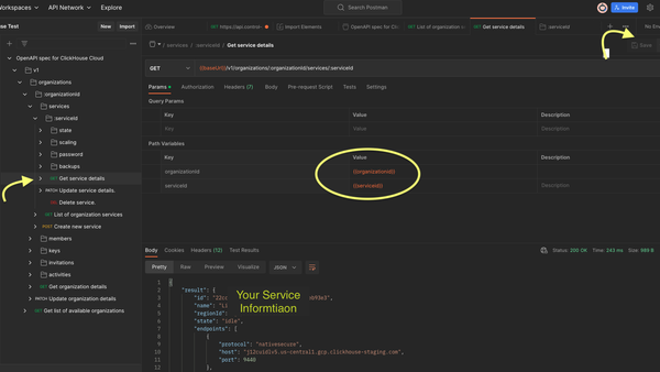 Programmatic API access with Postman | ClickHouse Docs