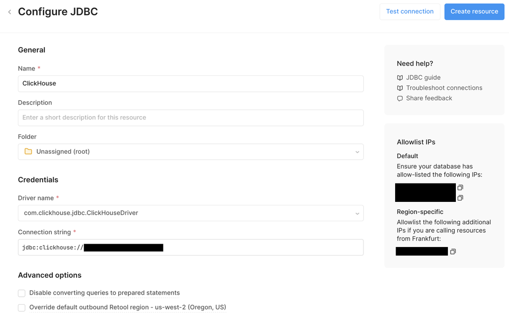 Connecting Retool to ClickHouse | ClickHouse Docs