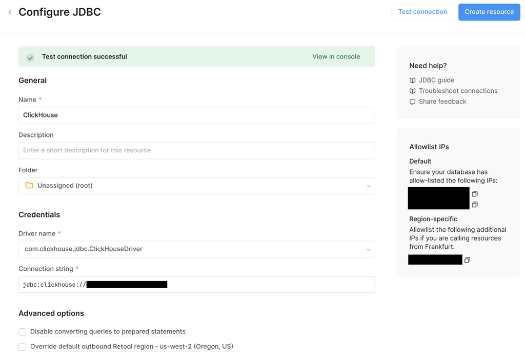 Connecting Retool to ClickHouse | ClickHouse Docs