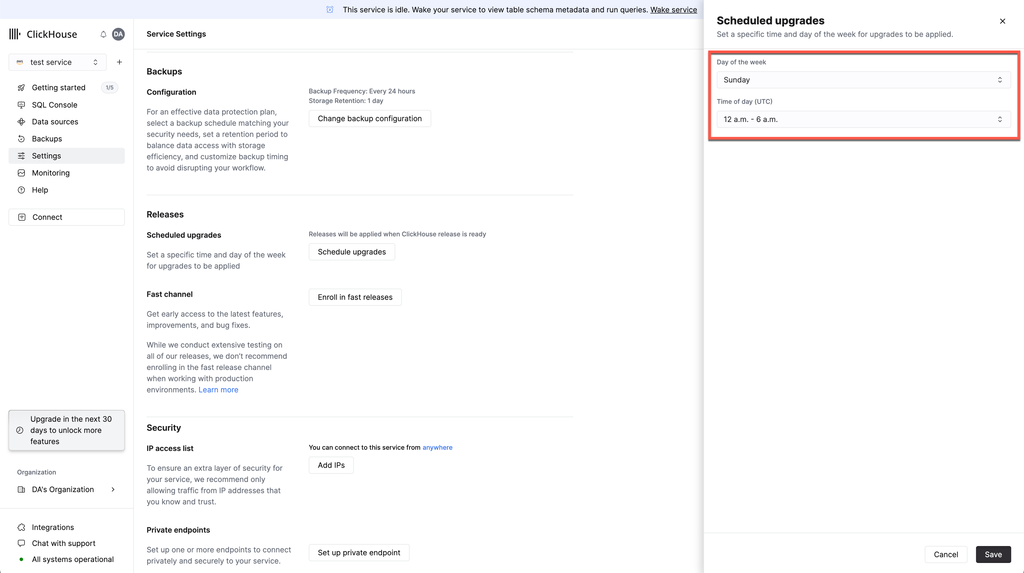 Upgrades | ClickHouse Docs