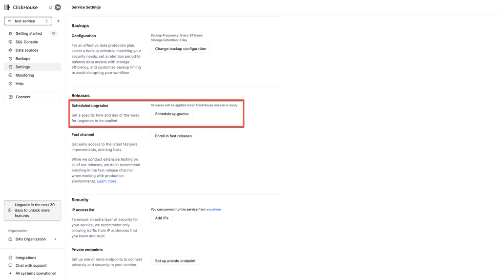 Upgrades | ClickHouse Docs
