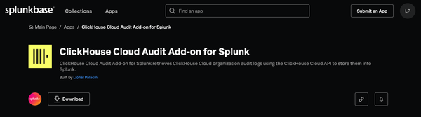 Storing ClickHouse Cloud Audit logs into Splunk | ClickHouse Docs