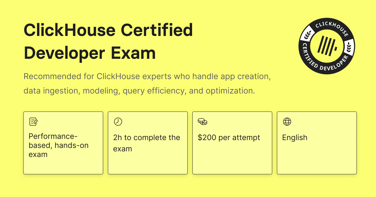 ClickHouse Certification | ClickHouse